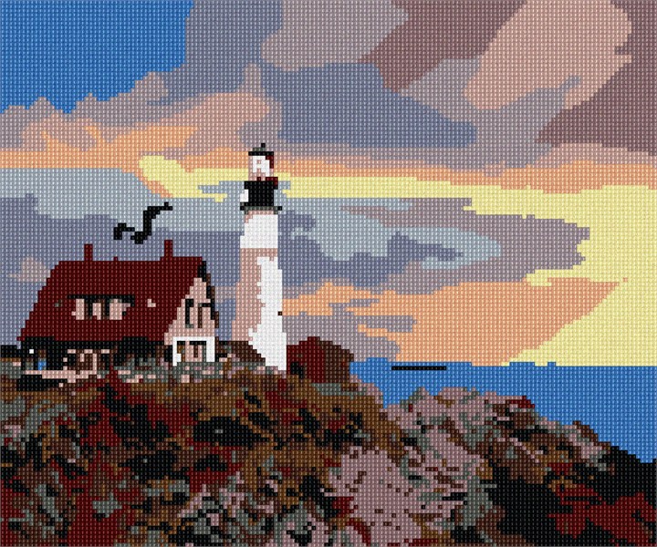 Lighthouse At Sunset Needlepoint Kit or Canvas (Nautical/Ocean) | eBay