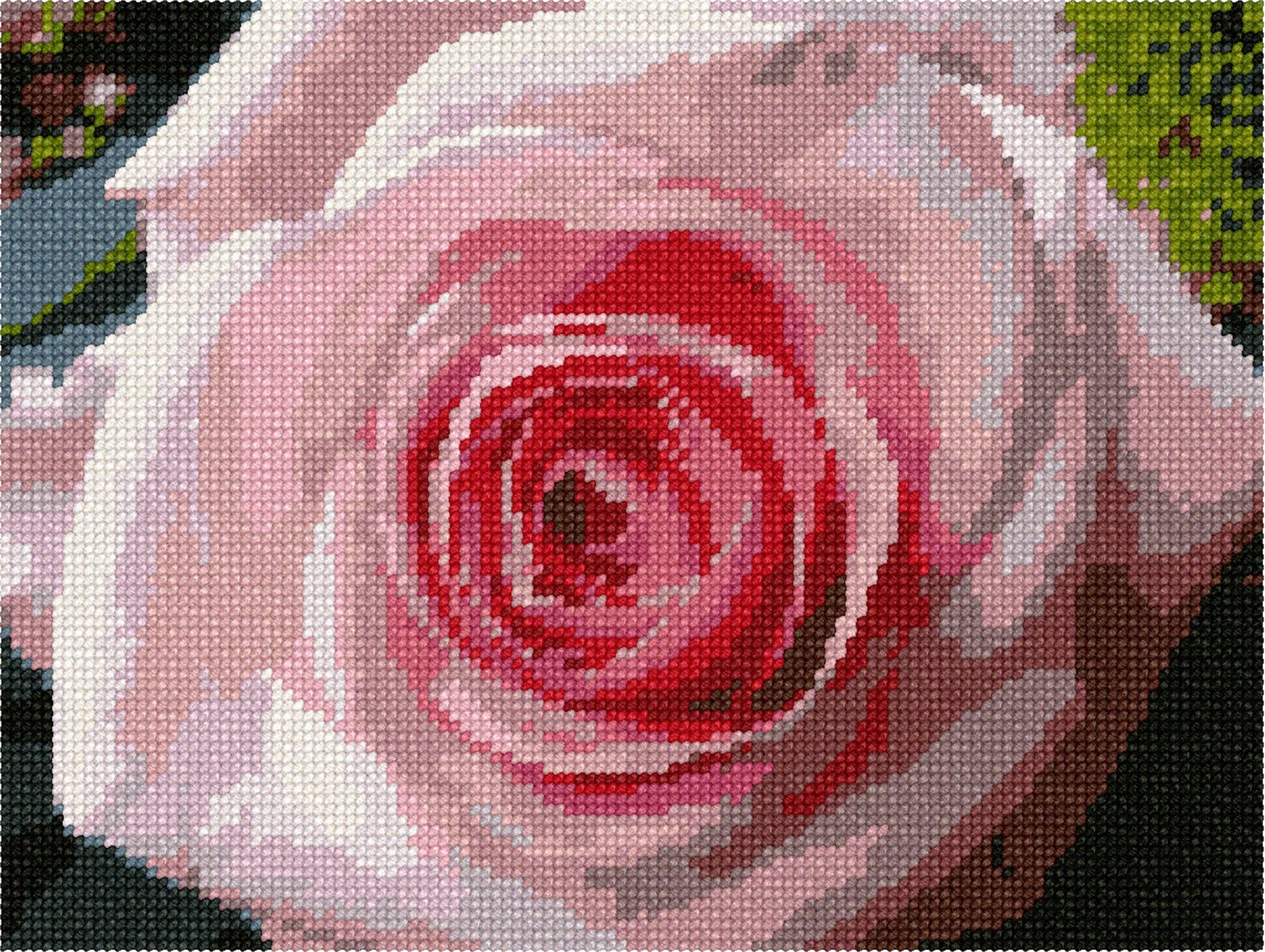 Pink Rose Needlepoint Kit or Canvas (Floral/Flower/Nature) | eBay
